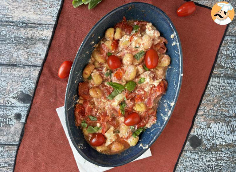 Baked feta gnocchi with airfryer, the super-fast dish with cherry ...