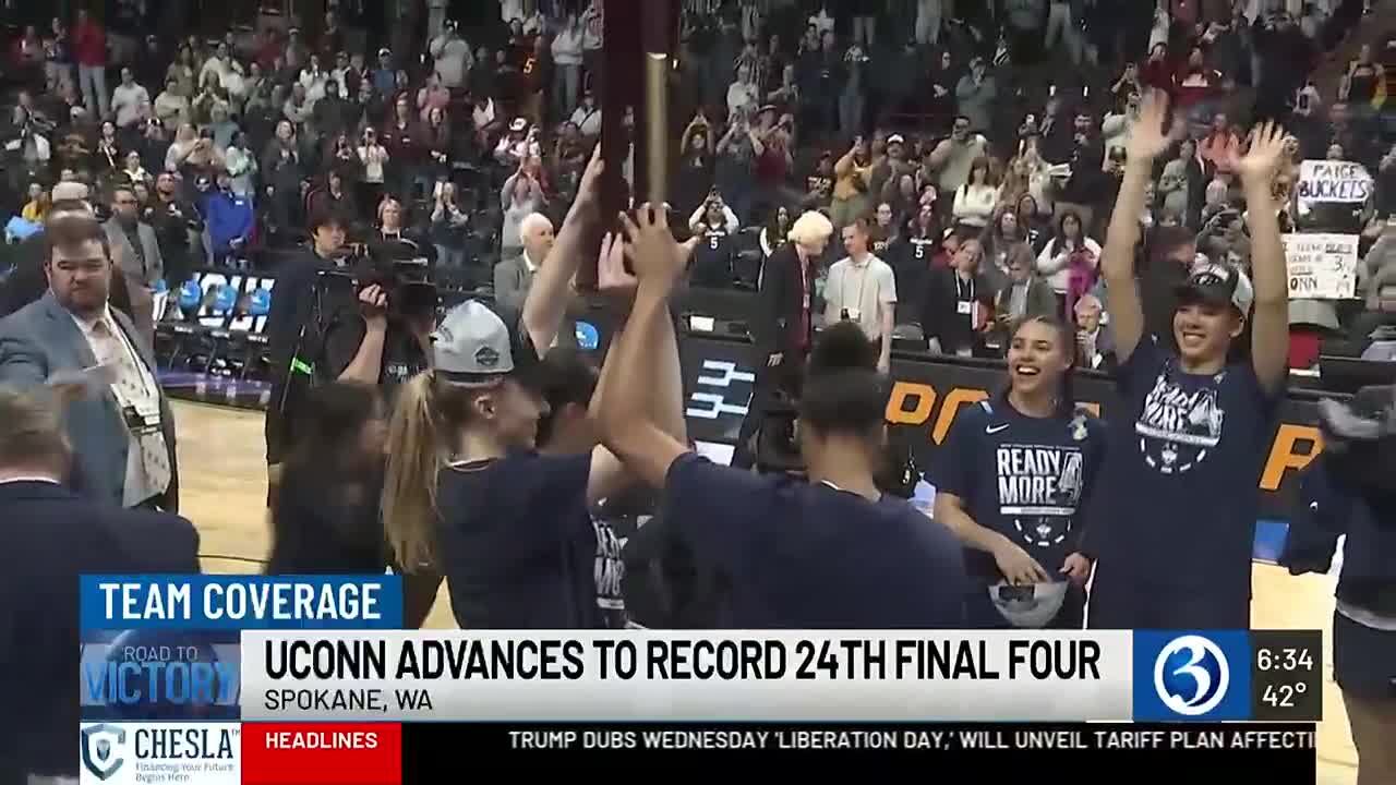 UConn women defeat USC 78-64, advance to Final Four