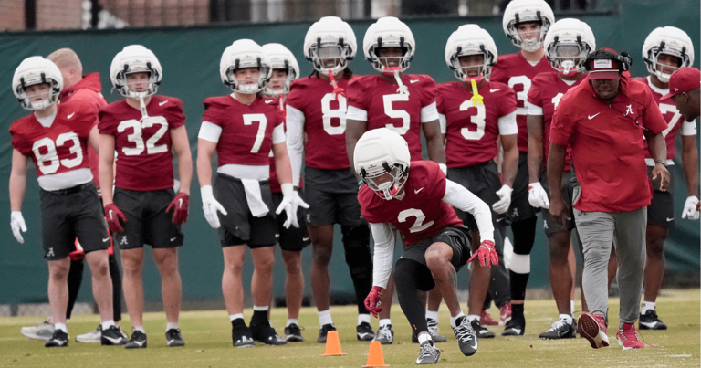 Which Alabama position groups have made the biggest strides in spring camp?