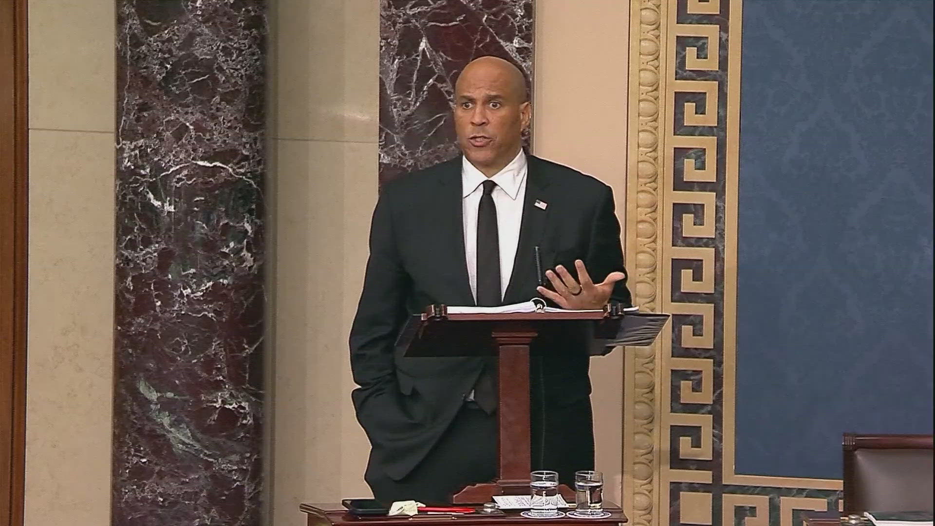 Sen. Booker drawing attention to Trump actions