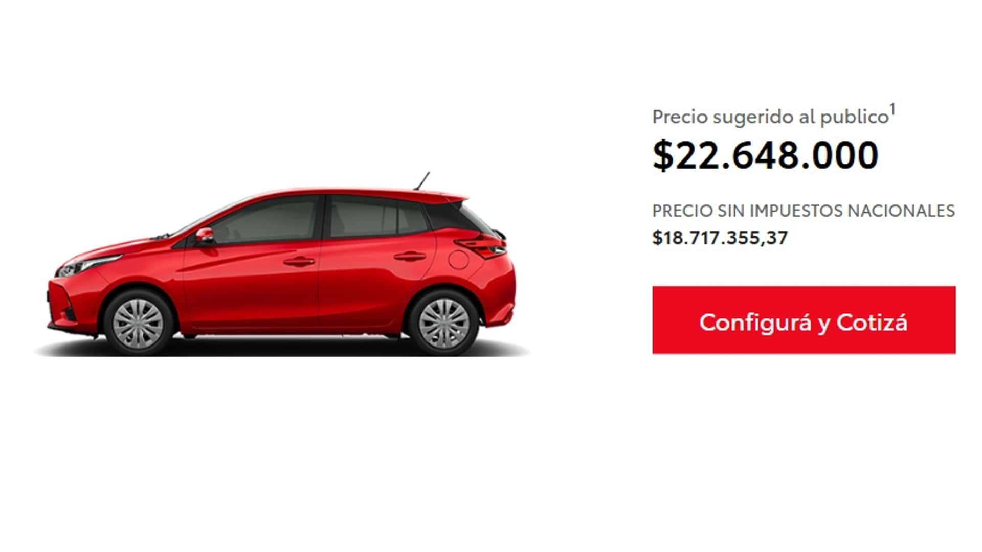 Inédito: Toyota Argentina comenzó a publicar los precios de sus autos ...