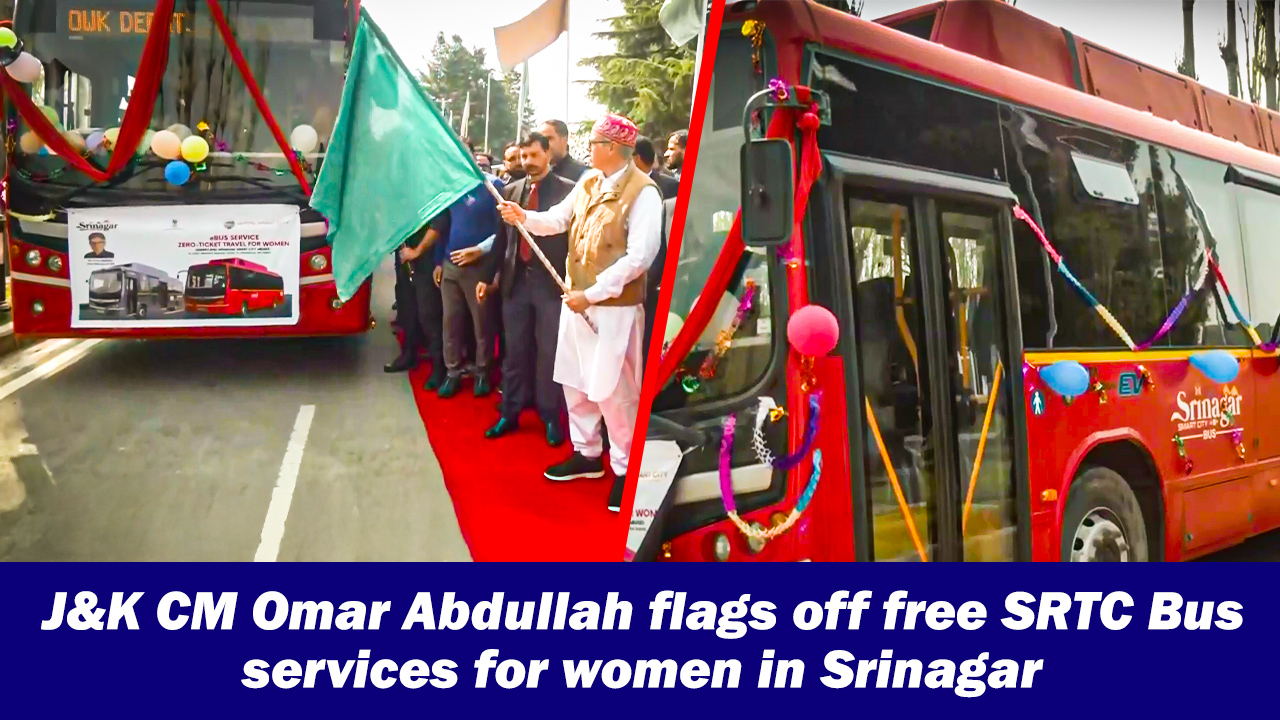 J&K CM Omar Abdullah flags off free SRTC Bus services for women in Srinagar