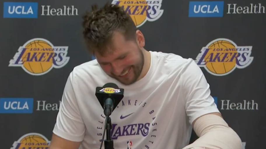 Luka Doncic Addresses Heavily Wrapped Elbow With Funny Line