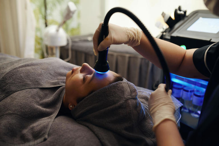 What the viral LED face masks actually do to your skin