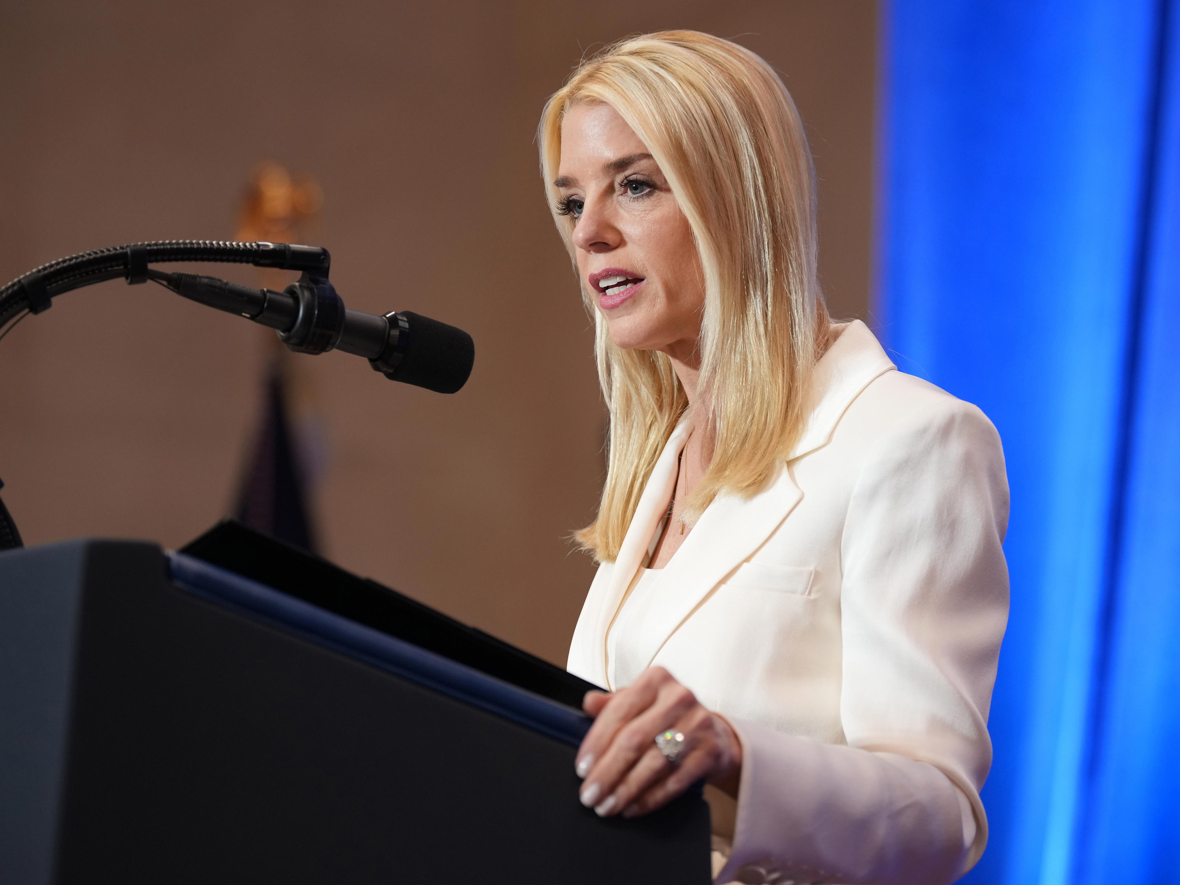 Pam Bondi says the DOJ is seeking 20 years in prison for a man accused ...