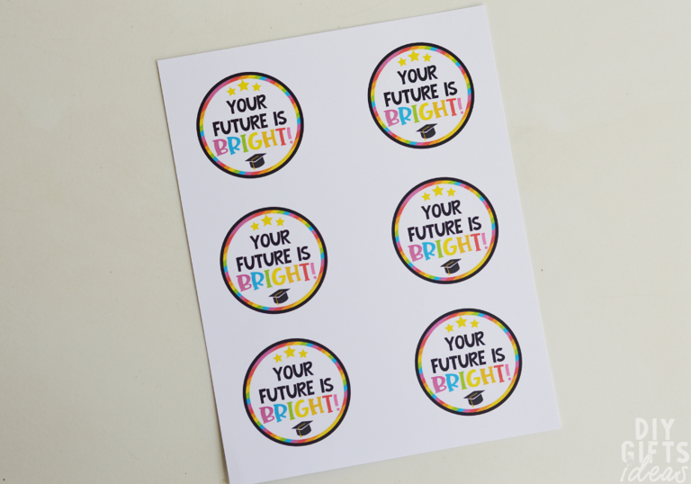 DIY Graduation Your Future Is Bright Gift Idea