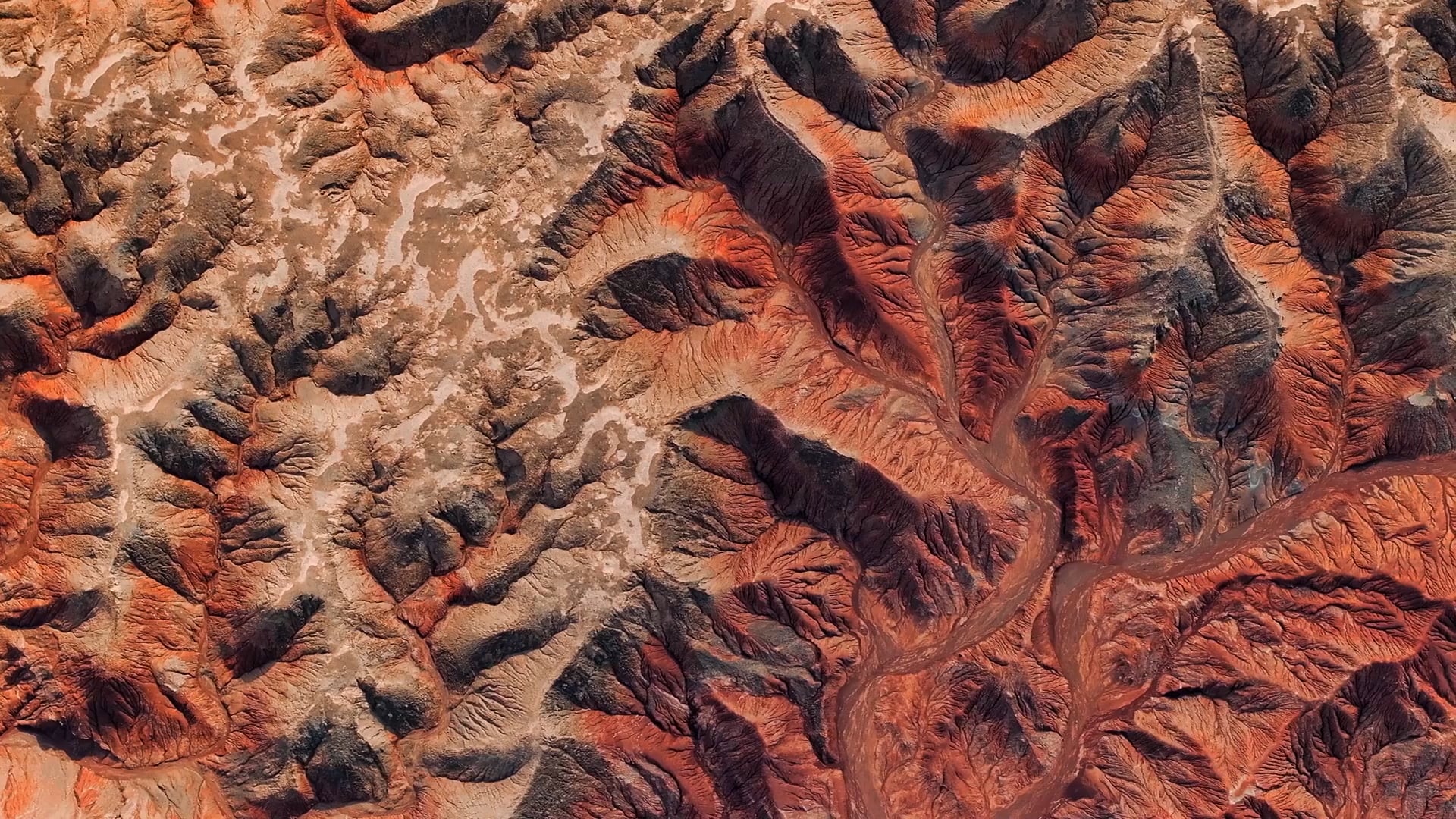 Drone Views from China's Heidu Mountain Range to Chaka Salt Lake