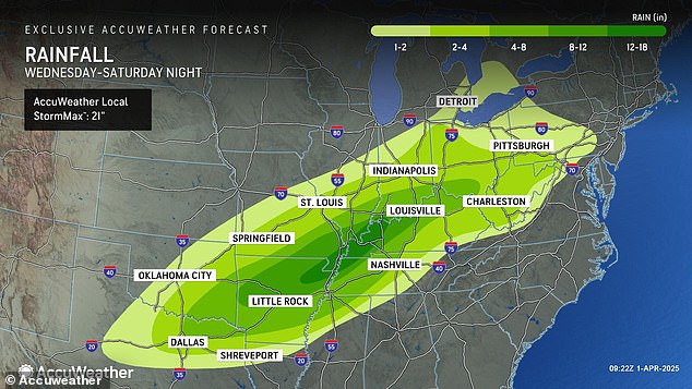 11 states at risk of flash flooding and tornadoes TODAY