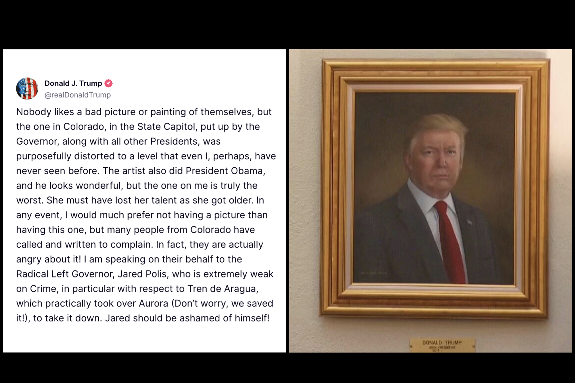 Colorado Governor Trolls Trump With Animated Portrait After Removing ...