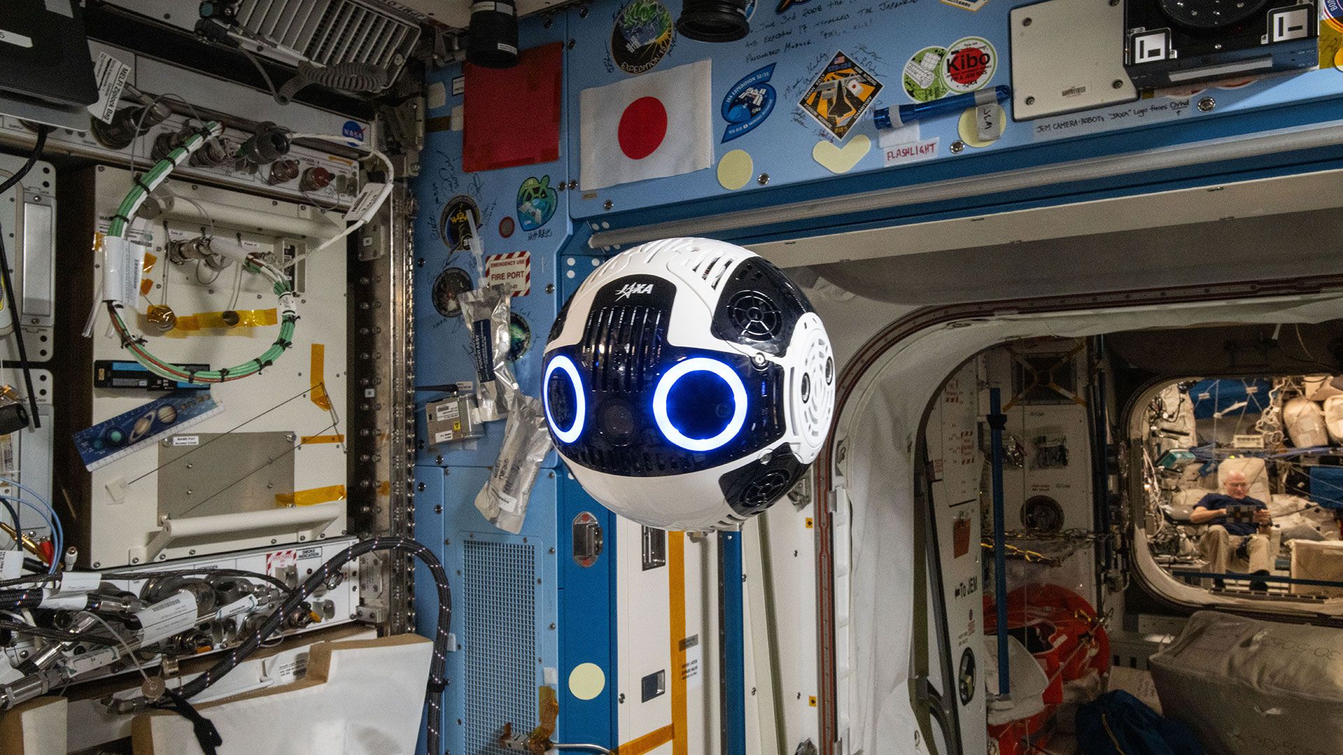 Floating blue-eyed robot keeps watch on the ISS: Space photo of the day