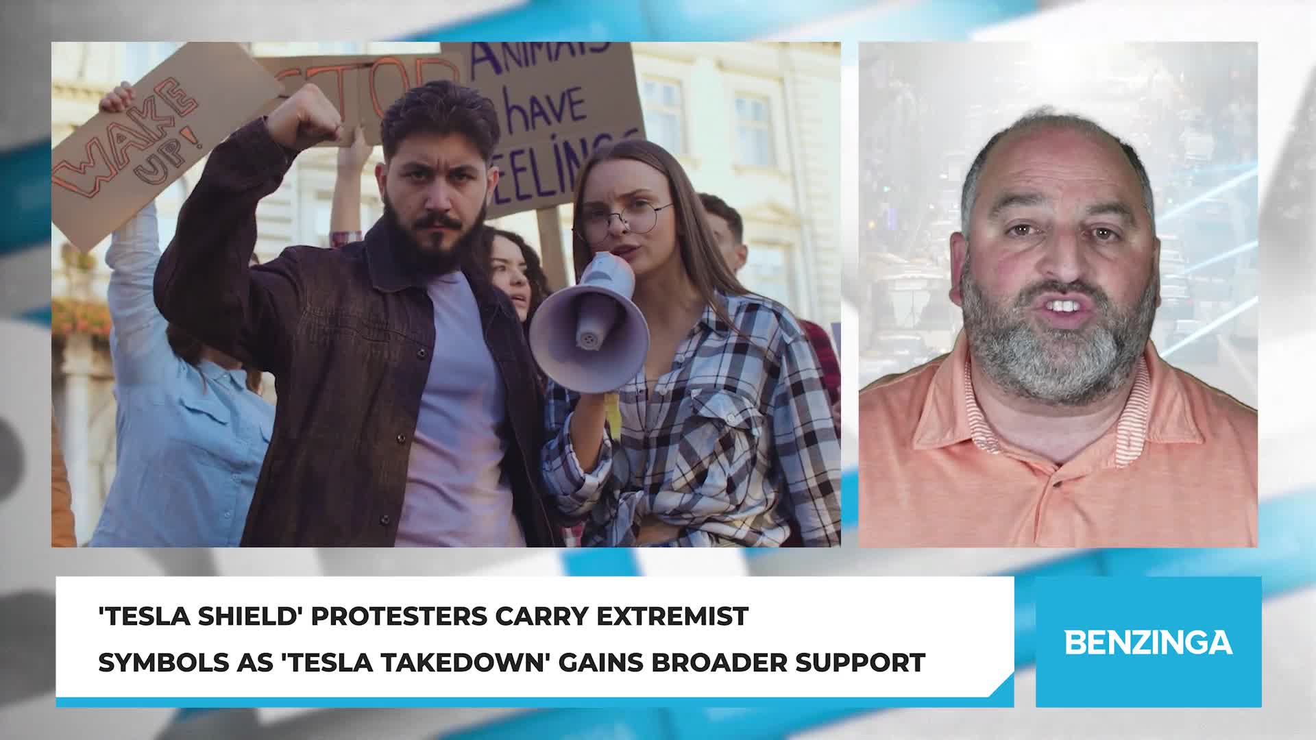 'Tesla Shield' Protesters Carry Extremist Symbols As 'Tesla Takedown ...