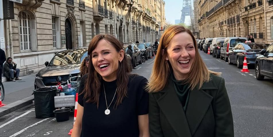 Jennifer Garner and Judy Greer Have a "13 Going on 30" Reunion in Paris