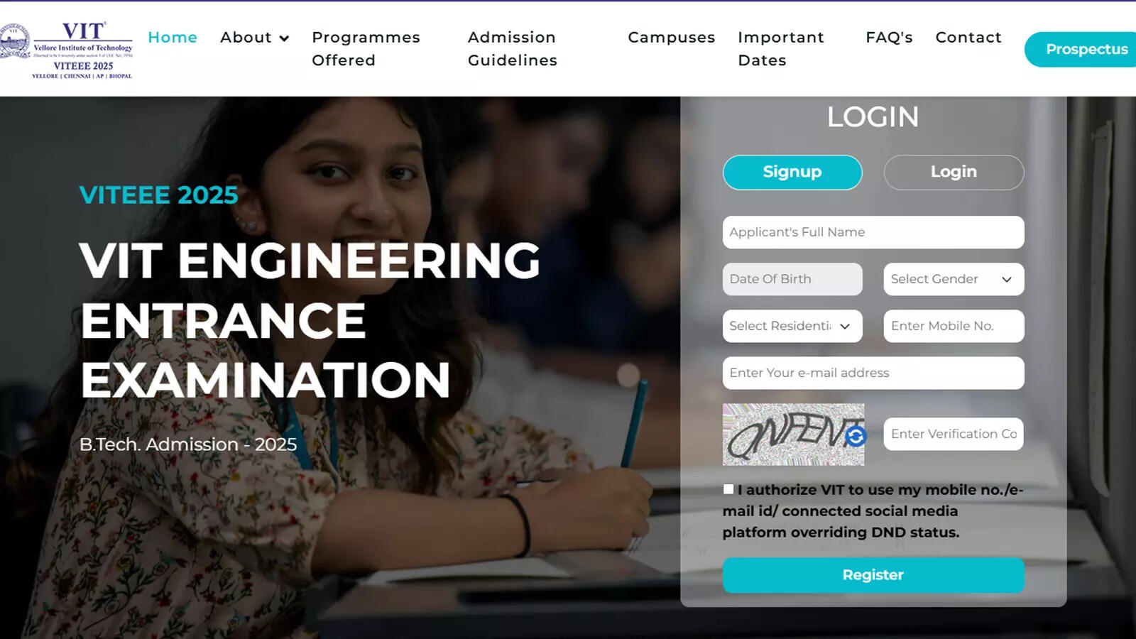 VITEEE 2025 registration deadline extended to April 7, apply online now