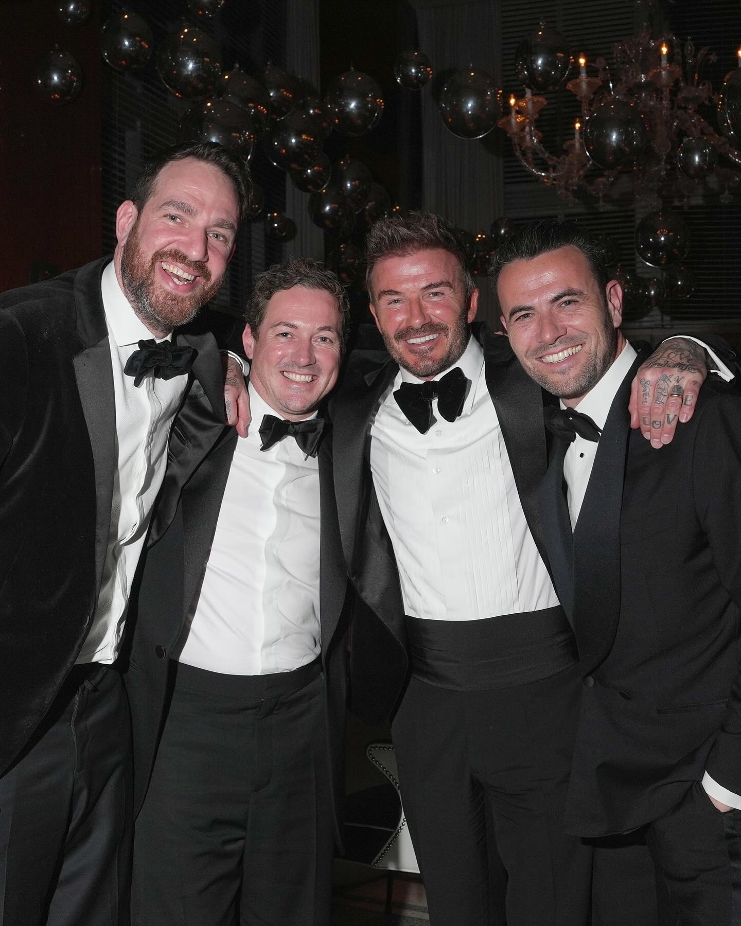 David Beckham has no cares in the world at celeb-packed 50th birthday ...