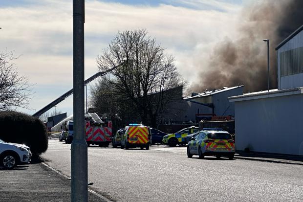 Specialist ambulance staff treat several casualties as Cumbernauld fire ...