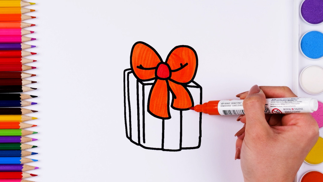 Birthday Present Drawing | Learning Color Names for Kids