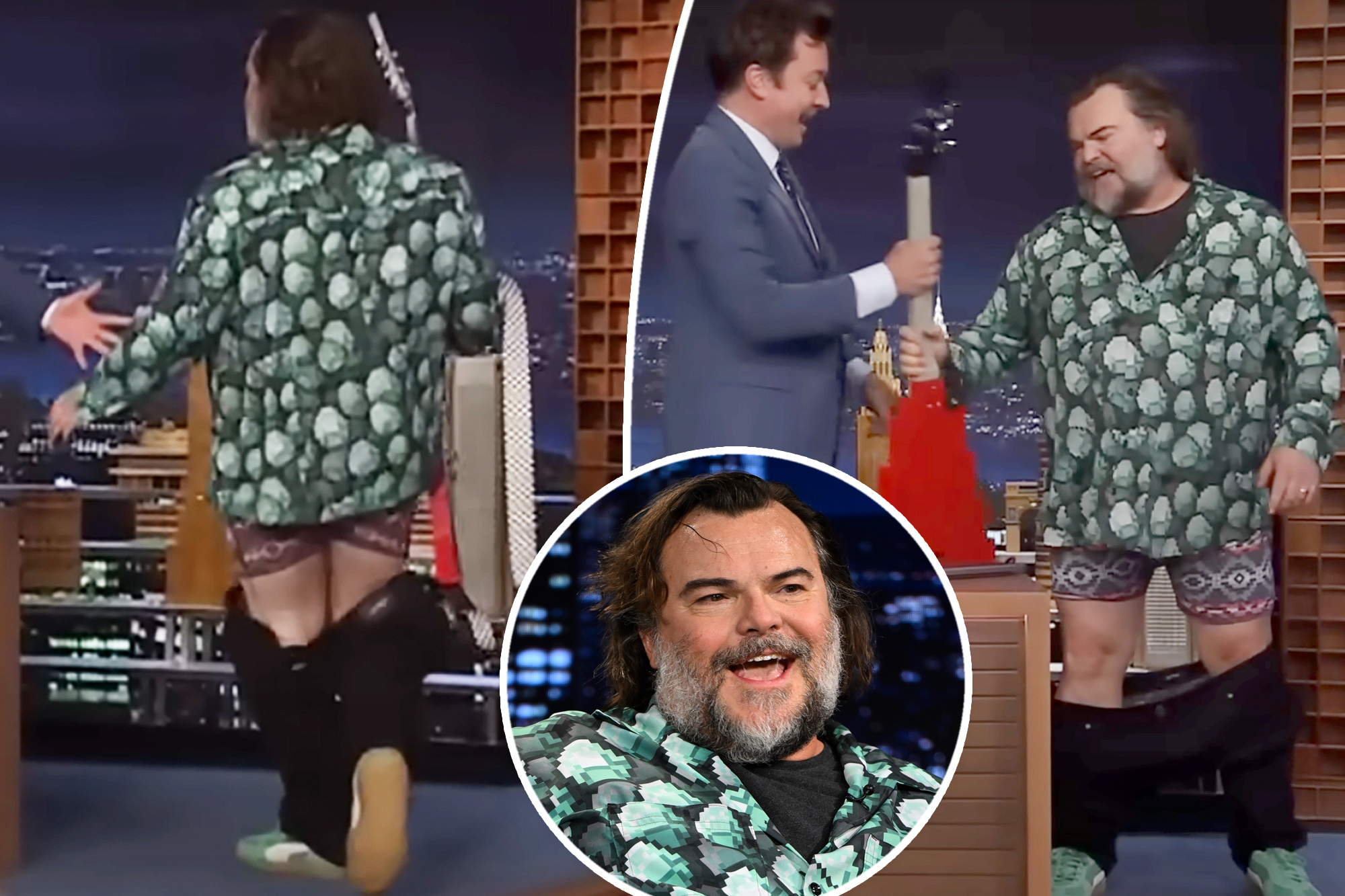 Jack Black loses his pants in wardrobe malfunction during ‘Tonight Show’ interview