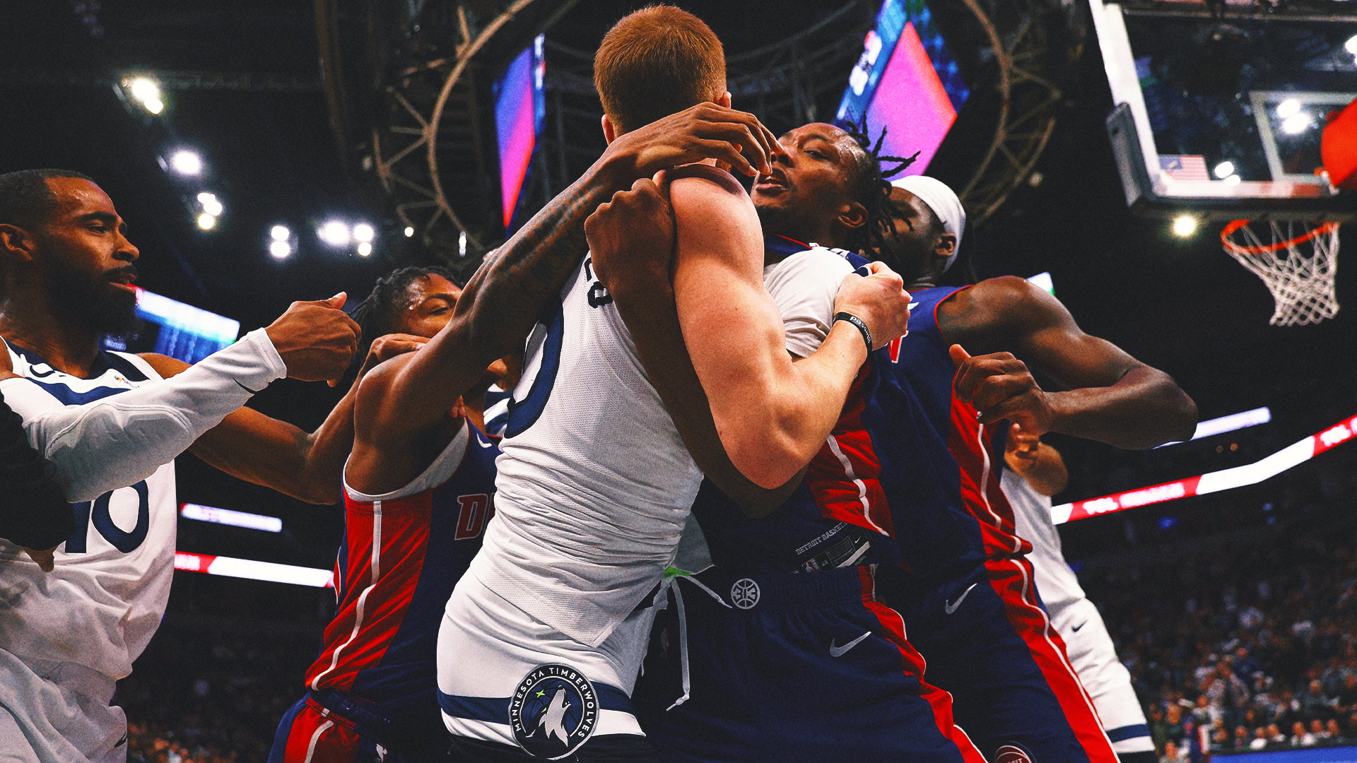 5 players involved Pistons-Timberwolves fight receive suspensions