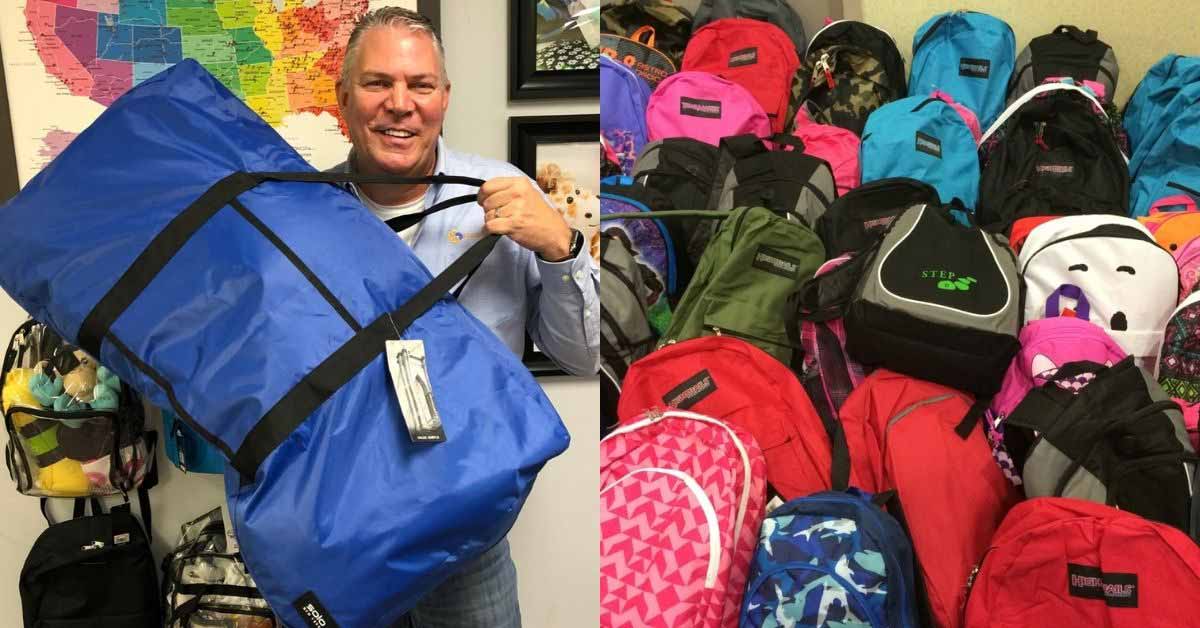 After living 'life in a trash bag,' man donates 200K backpacks to ...