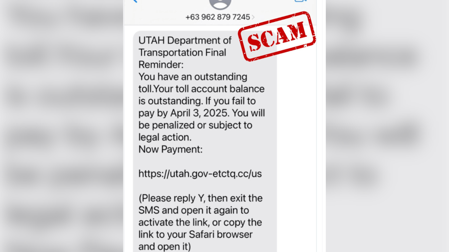Is UDOT texting you about an unpaid toll? Officials say its a scam