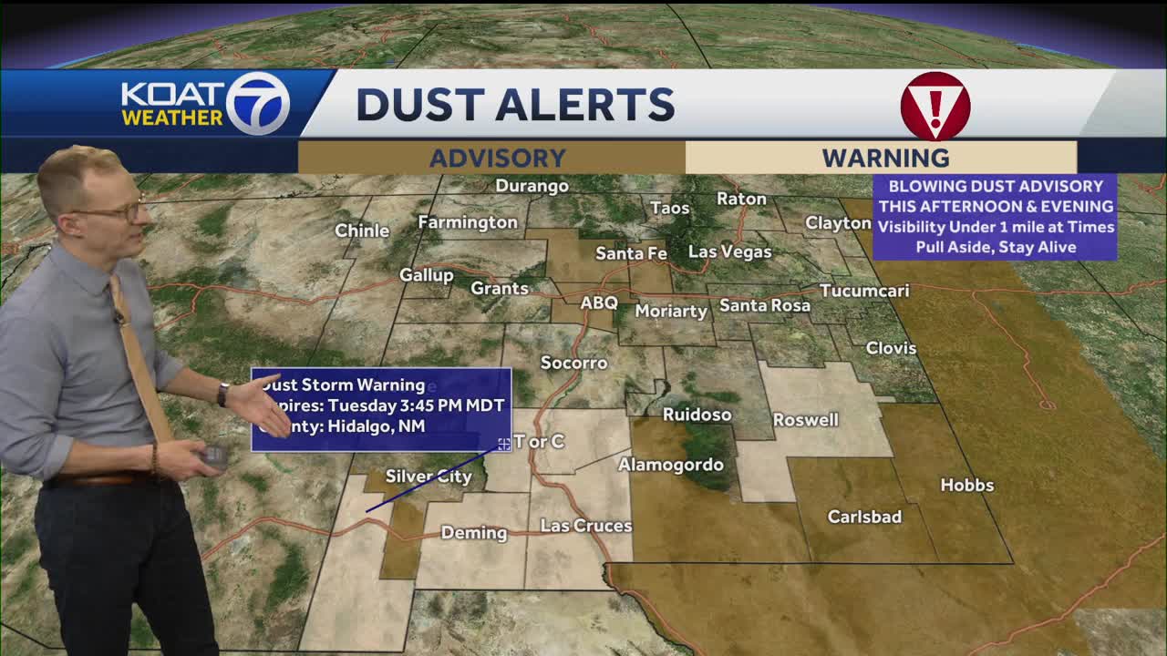 Dust storm warnings issued for parts of New Mexico