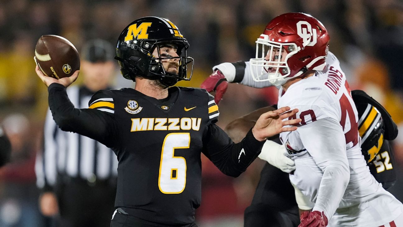 Sources: QB Drew Pyne leaves Missouri, enters transfer portal