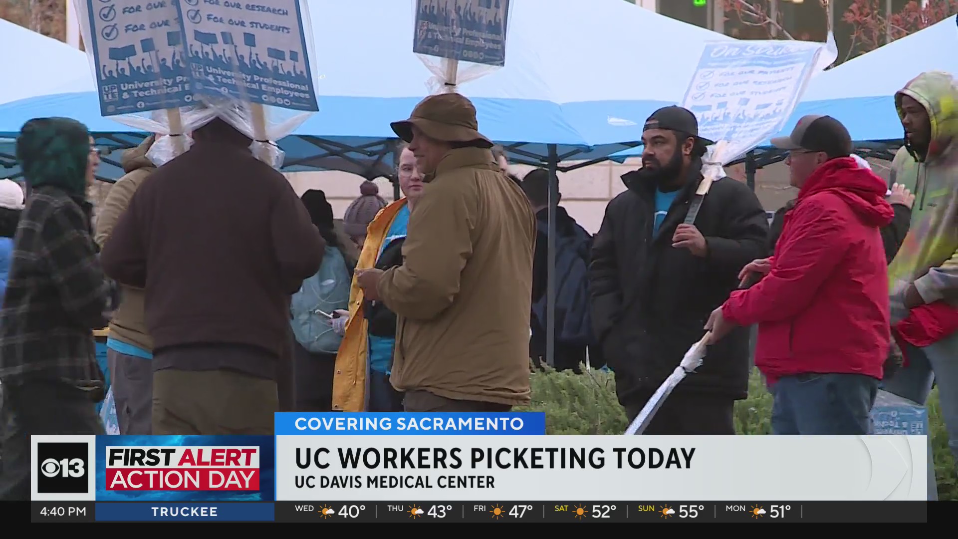 UC workers, including in Davis, hold one-day unfair labor practice strike