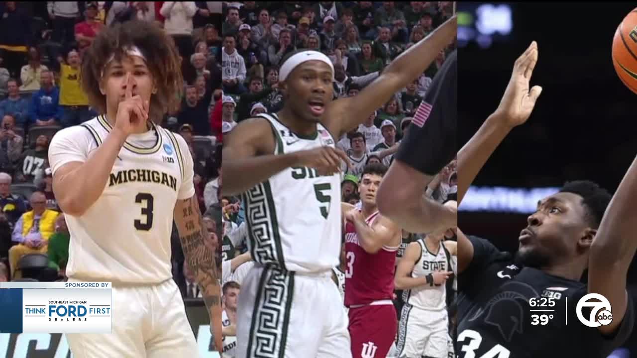 Michigan's Tre Donaldson, Michigan State's Tre Holloman and Xavier ...