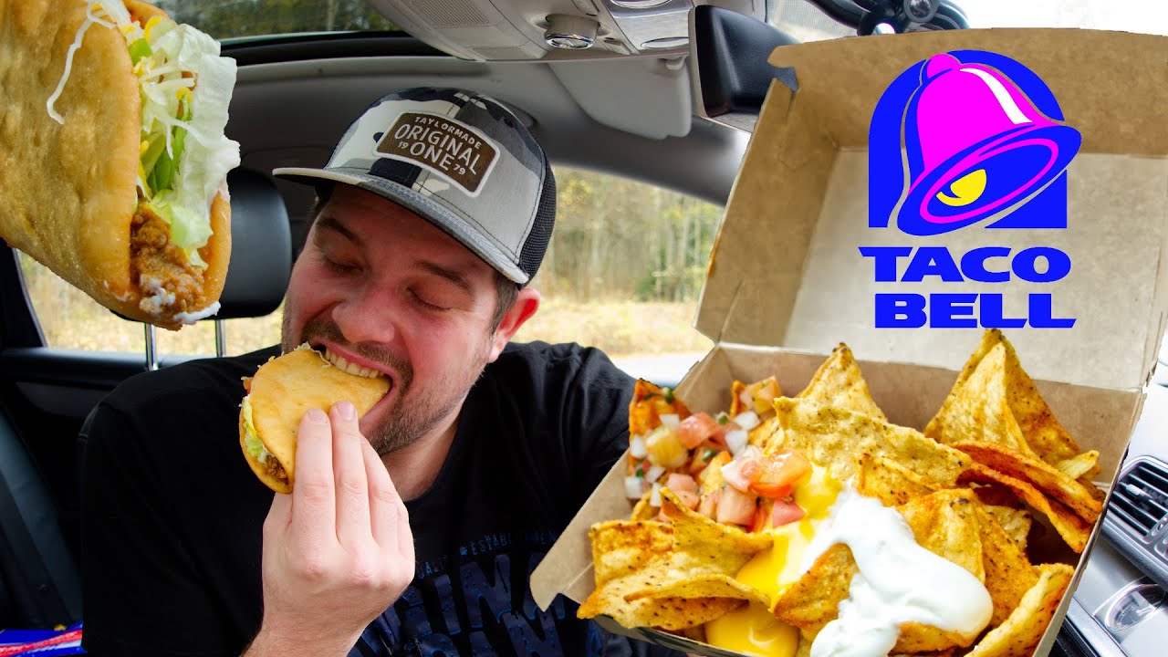 First Time Eating Taco Bell Car Mukbang ¦ Dave Kay ASMR