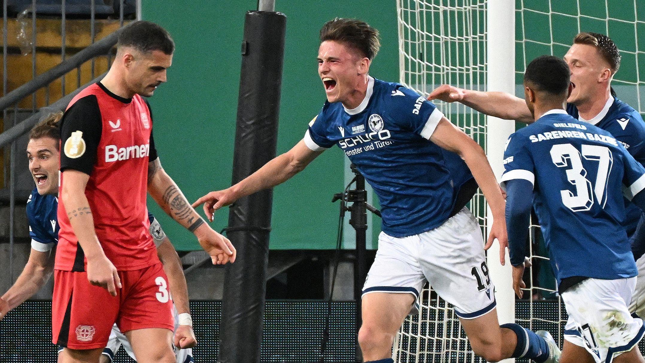 Leverkusen stunned by third-tier Bielefeld in German Cup