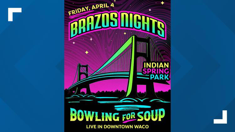 Bowling for Soup, Two Tons of Steel to kick off Waco's Brazos Nights concert series on April 4