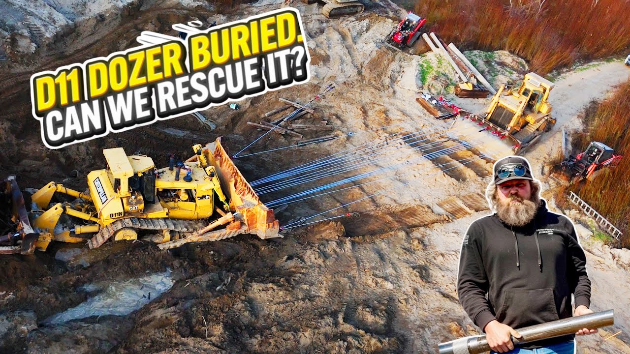 I Rescued This 230,000 LBS Dozer Using A Mechanical Advantage!! For Free!!