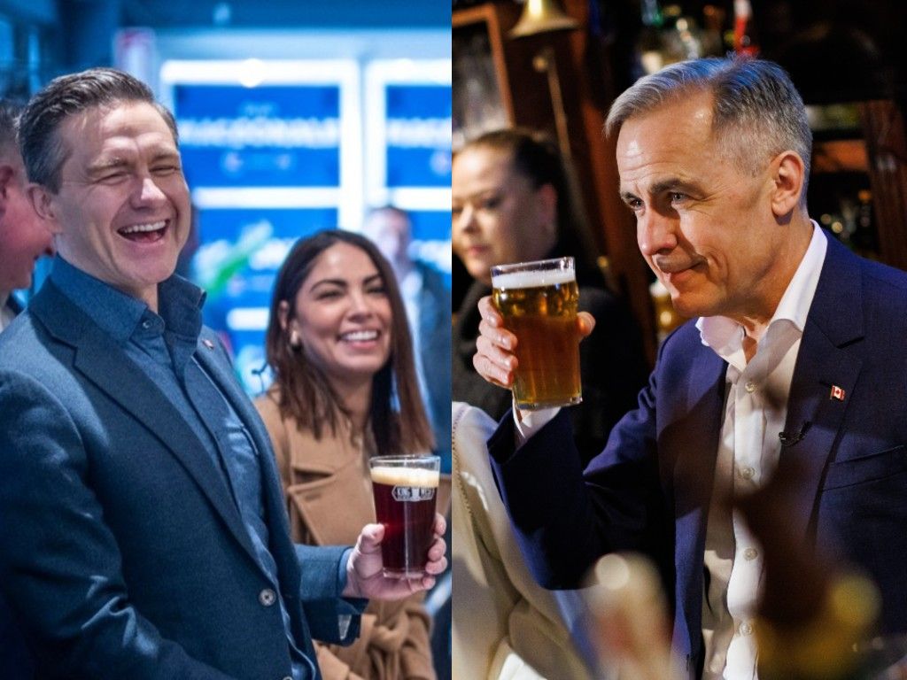 Carney and Poilievre pour pint on campaign trail in time honoured tradition