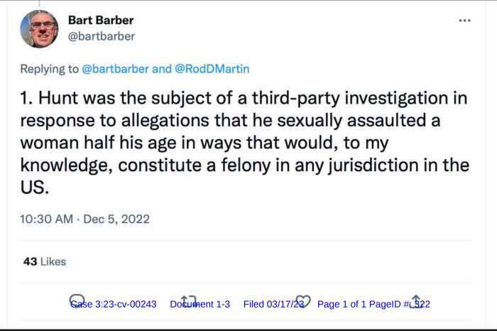 Federal judge denies SBC’s motion to dismiss Johnny Hunt’s defamation ...