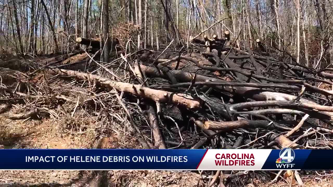 Hurricane Helene debris fuels South Carolina wildfires and future concerns