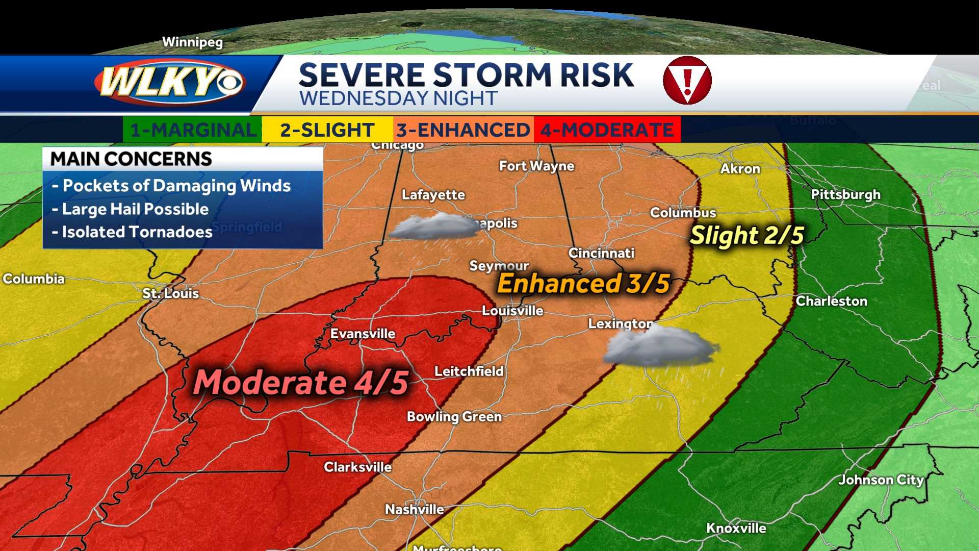 Severe weather coming Wednesday night; threats of flooding, hail, tornadoes