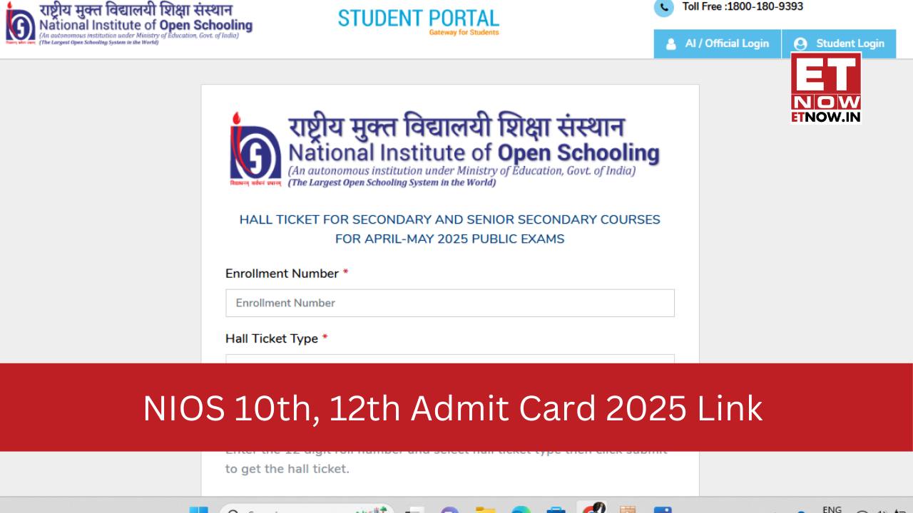 NIOS 10th, 12th admit card 2025 OUT at sdmis.nios.ac.in; Steps to ...