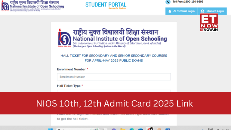 NIOS 10th, 12th admit card 2025 OUT at sdmis.nios.ac.in; Steps to ...