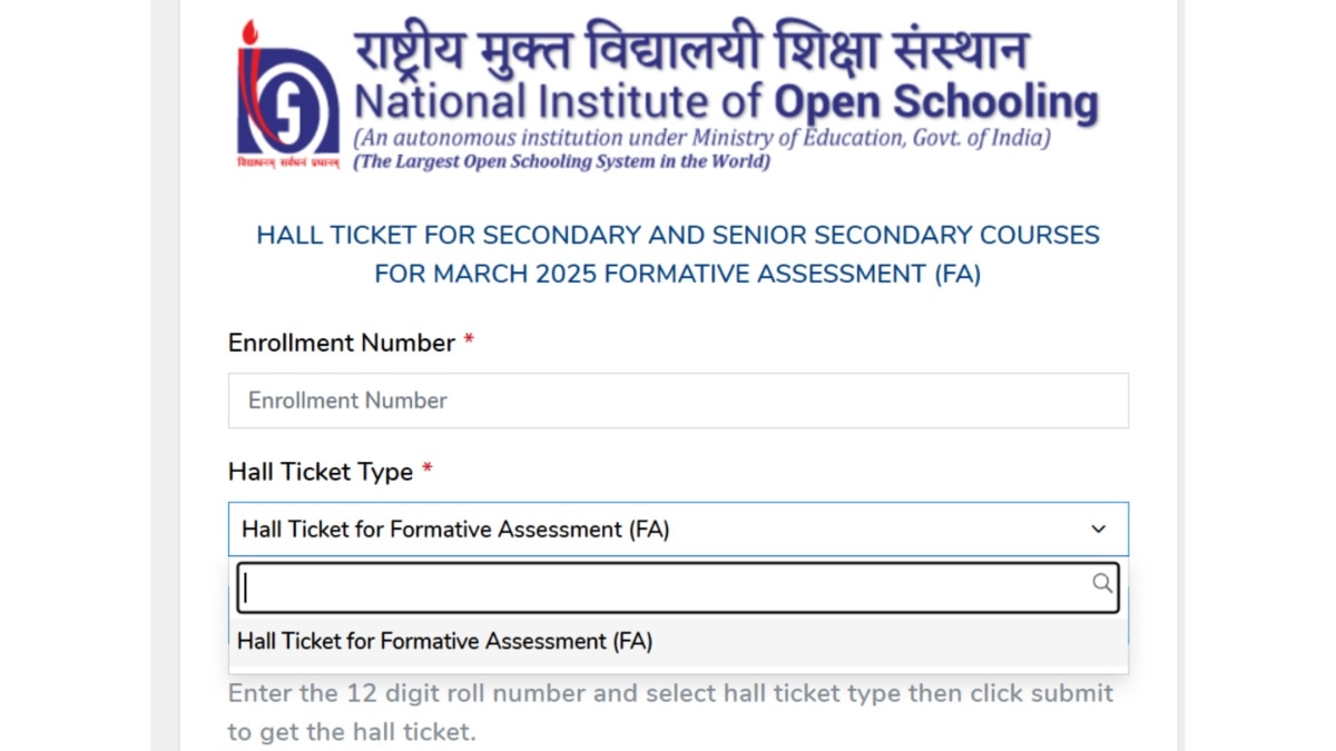 NIOS Hall Ticket 2025 Released: Direct Link To Download Your Admit Card