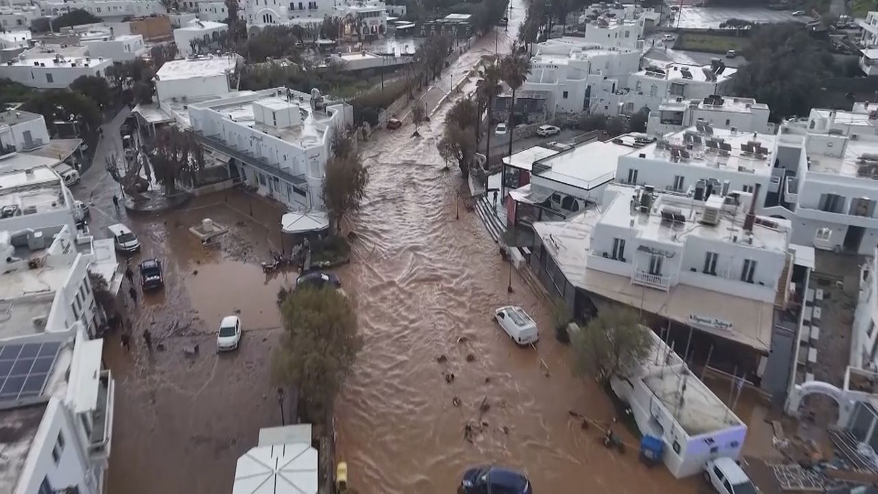 Greek islands hit by severe flooding after intense storms