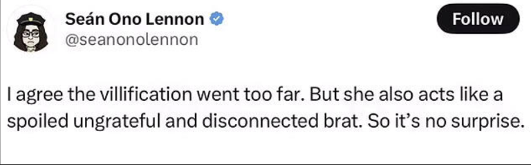 John Lennon's Son Calls Rachel Zegler a 'Spoiled, Ungrateful Brat' Amid ...