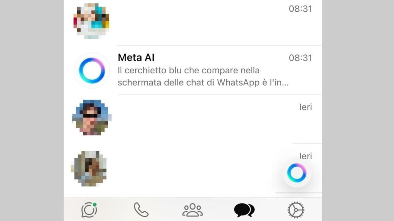 Il «cerchietto» blu di Meta AI su WhatsApp che dà fastidio ad alcuni ...