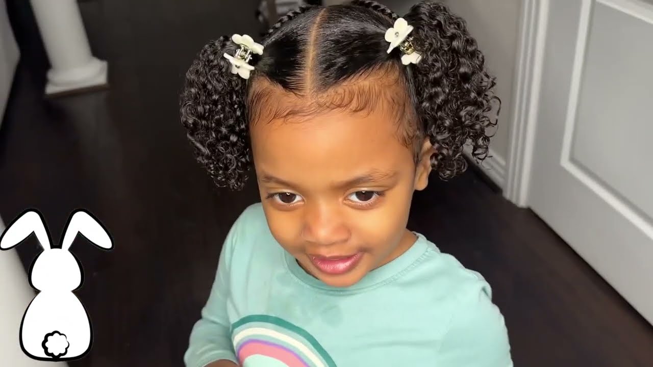 Cute Bunny Outline Braid on Toddler | Kids Braid Tutorial