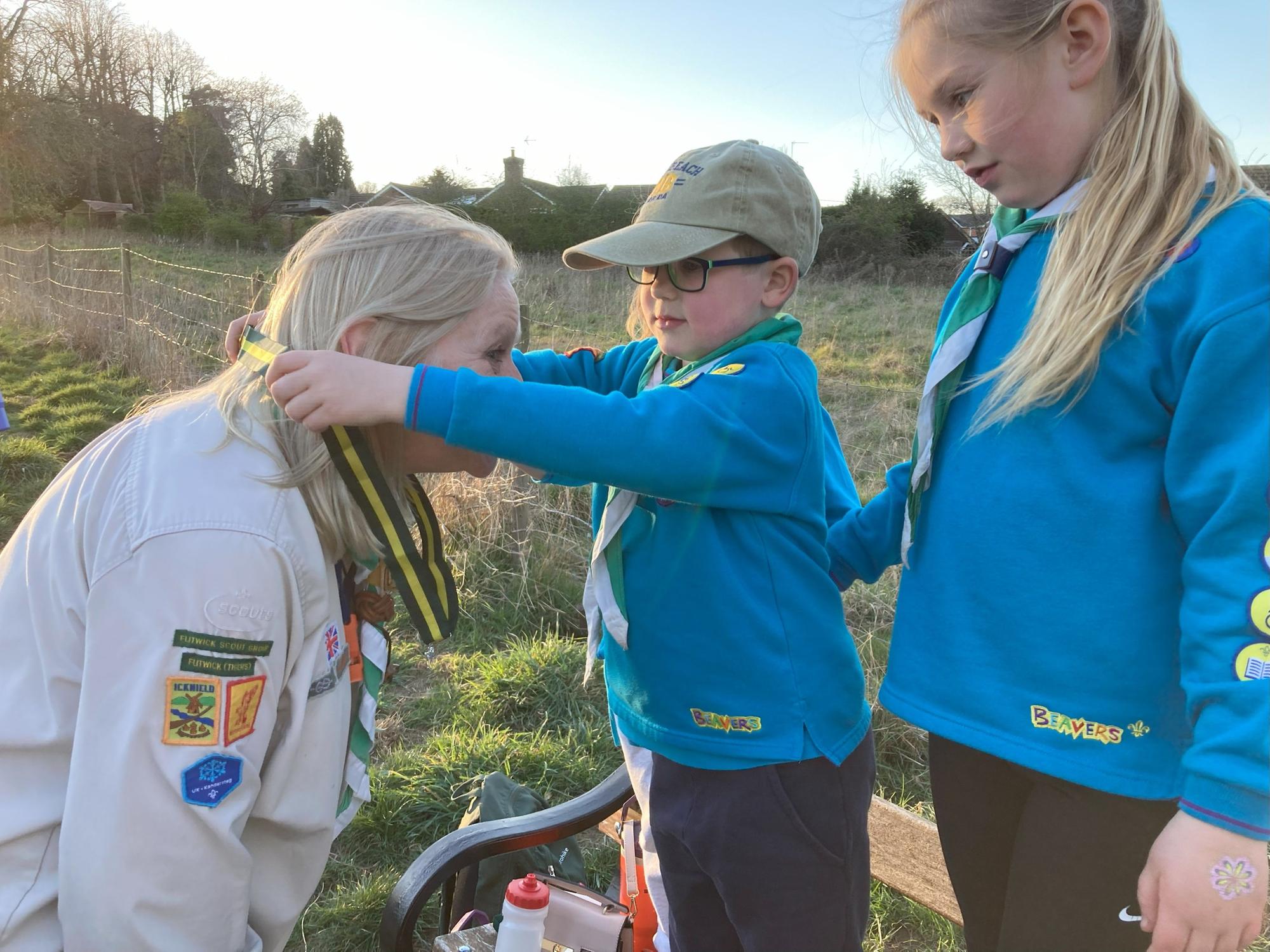 Flitwick Scout leader gets top award, the Silver Wolf, for her service