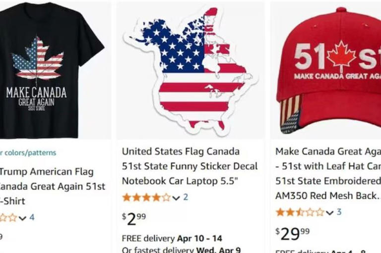 Furious Canadians beg Amazon to stop selling 51st State merchandise as ...