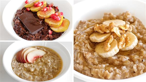 3 Quick Oatmeal Breakfasts