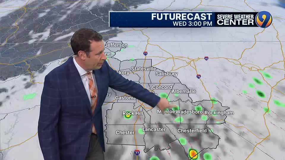 Wednesday morning's forecast with Meteorologist Keith Monday