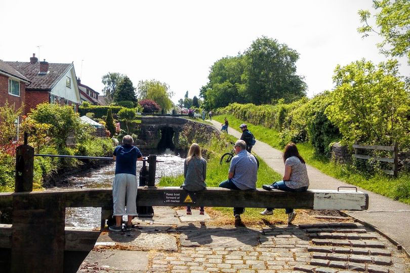 The scenic Greater Manchester canal walk ending in a beer garden The scenic Greater Manchester canal walk ending in a beer garden