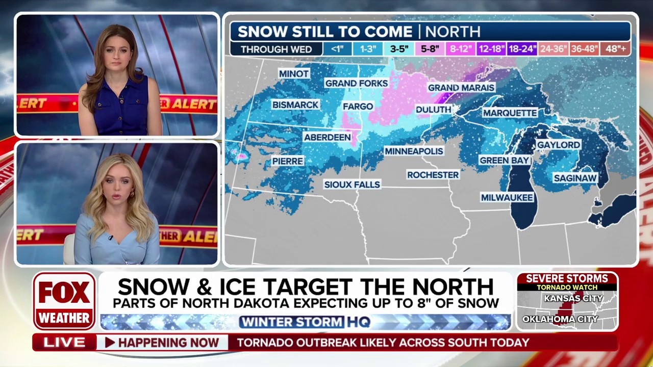 Second round of snow and ice target Upper Midwest