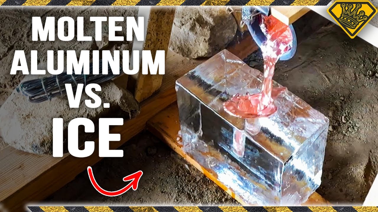 The crazy physical reaction of molten aluminum on ice explained